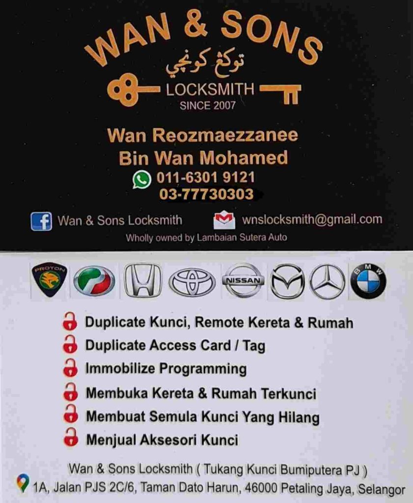 √ TOP 9 kedai kunci Petaling Jaya Terbaik